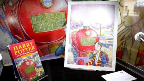 Laquarelle De La Couverture Du Premier Harry Potter Vendue à 1 9