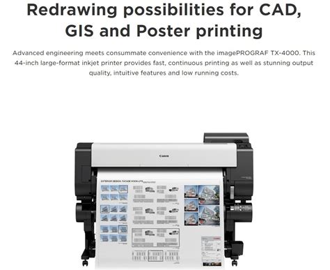 Canon ImagePROGRAF TX Large Format Inkjet Printer Support Wireless GB Encrypted