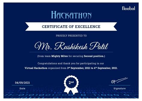 Rushikesh Patil On Linkedin Hackathon Mightymites Secondposition