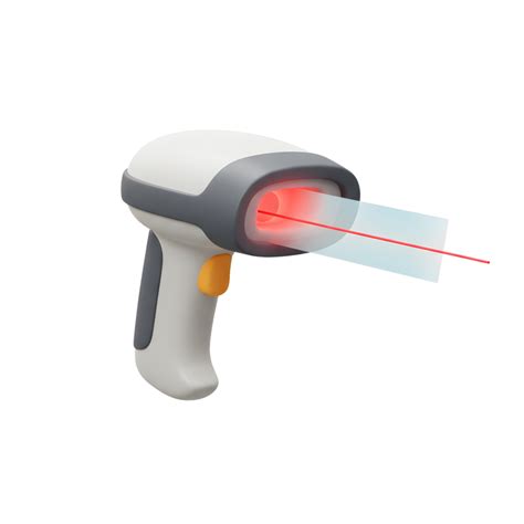Modern Grey Barcode Scanner Red Laser Beam Scan Technology 60514049 Png