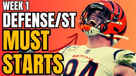 Week 1 Must Start Defenses And Streams 2024 Fantasy Football Youtube