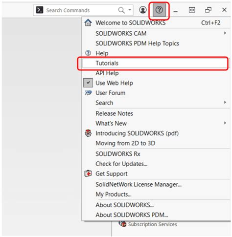 Accessing Built In Free Solidworks Tutorials Trimech Store