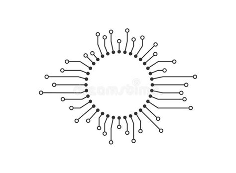 Cpu For Computer And Smartphone Icon In Flat Style Processor Chipset
