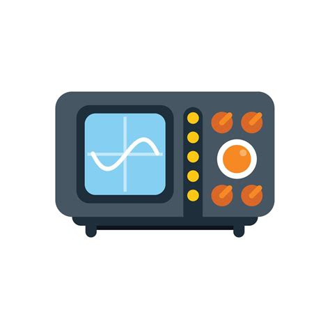 Vintage Oscilloscope Displaying Sine Wave On Screen Vector Art