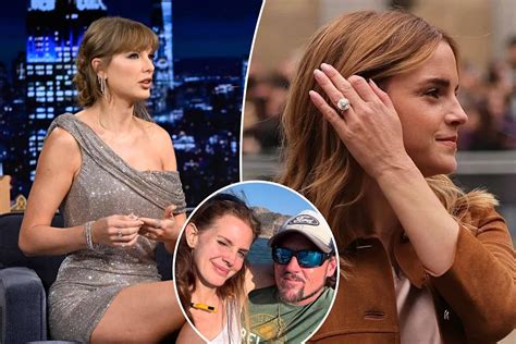 Taylor Swift Emma Watson Flash Their Huge Diamond Rings Love Bomb