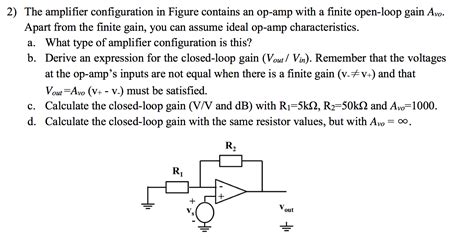 2 the amplifier configuration in figure contains an