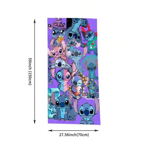 Disney 1pc Disney Stitch Beach Towel Soft And Quick Drying Beach