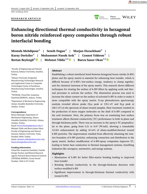 Pdf Enhancing Directional Thermal Conductivity In Hexagonal Boron