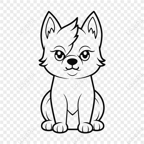 만화 강아지 색칠 개요 스케치 드로잉 벡터선 그리기안경 Png 일러스트 무료 다운로드 Lovepik