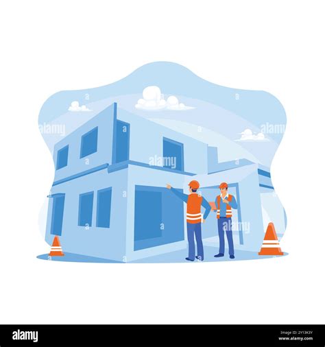 Civil Engineers And Supervisors Are On A Commercial Building