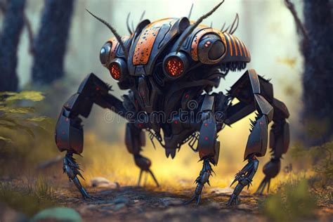 Robot Insect Soldier Created With Generative Ai Technology Stock