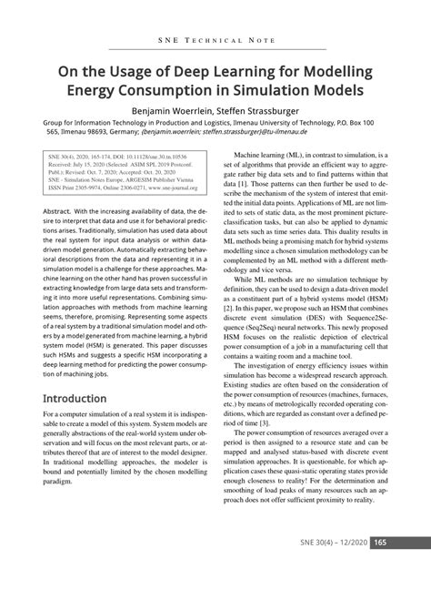 Pdf On The Usage Of Deep Learning For Modelling Energy Consumption In