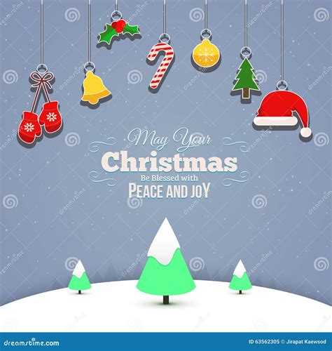 De Vrolijke Ster Van De De Boomhemel Van De Kerstmiskaart Stock