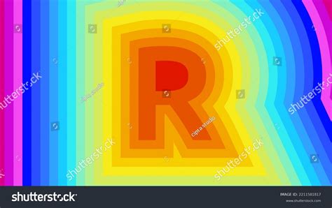Vector Graphic Letter R Rainbow Background Stock Vector Royalty Free Shutterstock