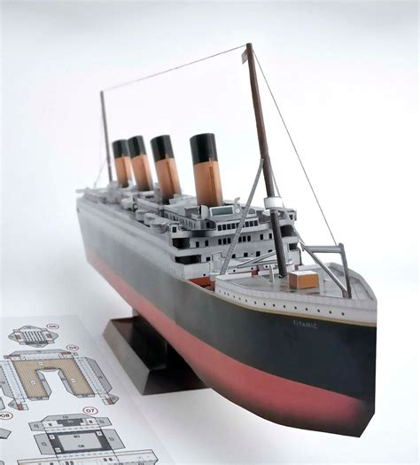 Rms Titanic Paper Model Paper Craft Ship 1400 Scale Diy Cruiser Etsy