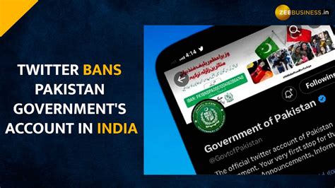 Pakistan Twitter Ban Twitter Bans Pakistan Government S Official Account In India Zee Business