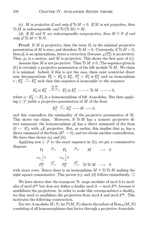 Representation Theory Question About Minimal Projective Presentations