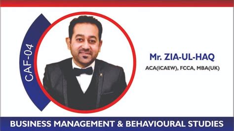 CAF 04 Mr Zia Ul Haq Lecture 07 March Attempt 2021 YouTube