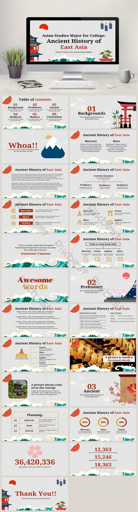 Template PPT Simontokx+asia Powerpoint 210+ | Animasi Tema PPT Download ...