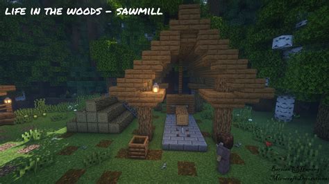 Minecraft Sawmill Minecraft Lumbermill Tutorial Youtube Minecraft