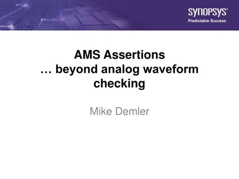Ppt Ams Assertions Beyond Analog Waveform Checking Powerpoint Presentation Id4650554