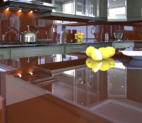 Back Painted Plexiglass Backsplash