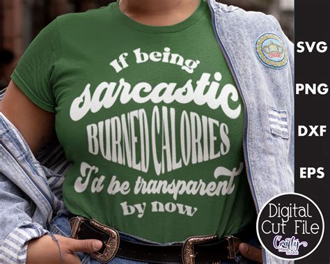 Retro Sarcastic Quote Svg Being Sarcastic Burned Calories So Fontsy