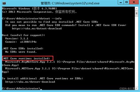 Aspnet Core教程：aspnet Core 程序部署到windows系统检查电脑net Core 是否安装成功 Csdn博客