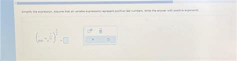 Solved Simplify The Expression Assume That All Variable Chegg