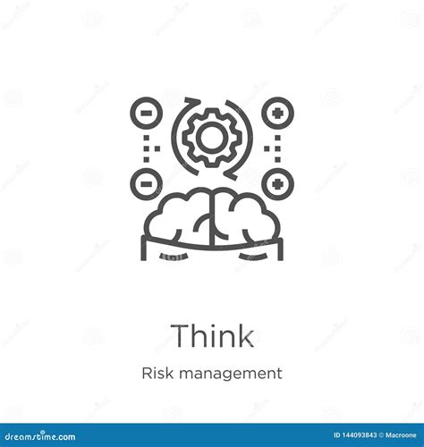 Think Icon Vector From Risk Management Collection Thin Line Think