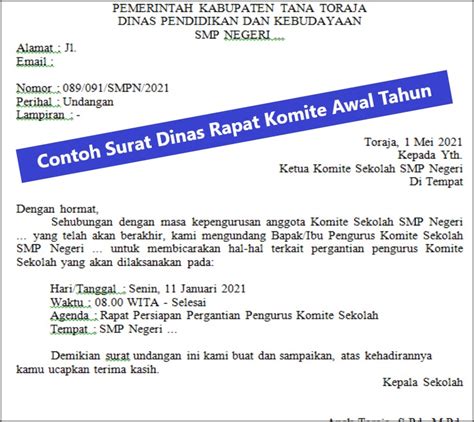 Contoh Surat Dinas Tentang Sekolah Smp Surat Dinas Desain Contoh Surat Xkn Q Jw G