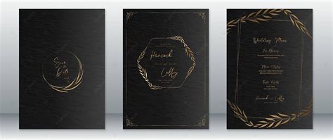 Gold Luxury Design Wedding Invitation Card Template Watercolor Greeting
