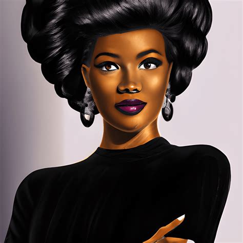 Amazing Detailed Vintage 1950s Black Dress Bouffant Hair Dark Skinned