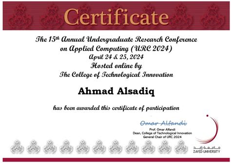 Ahmad Alsadiq On Linkedin Urc24 Appliedcomputing Researchconference Zayeduniversity
