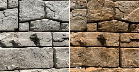 Concrete Block Stain Before After Staining Concrete Patio Blocks A