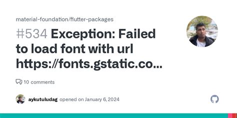Exception Failed To Load Font With Url