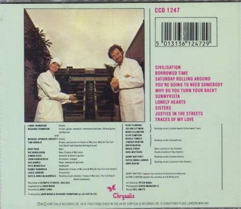 Richard And Linda Thompson Sunnyvista Uk Cd Album Cdlp 798888