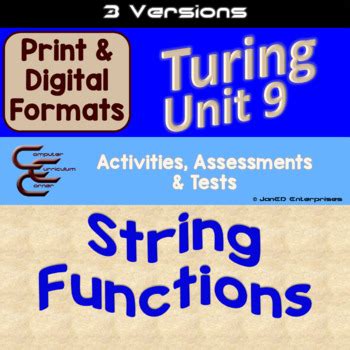 Turing Unit 9 String Functions 3 Version Unit By Computer Corner