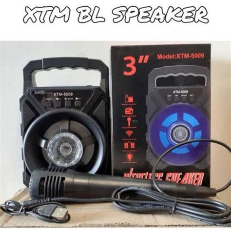 Jual Speaker Bluetooth Karaoke Led Portable Xtm 5009 Plus Mic Karaoke