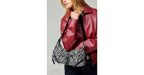 Urban Outfitters Uo Hayden Zebra Print Shoulder Bag In Red Lyst Uk