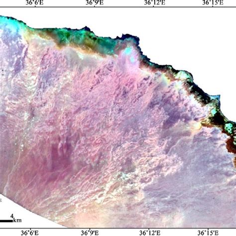 False Color Composite Fcc Image Of Landsat 8 Oli Bands 7 5 3 In Rgb