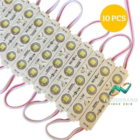 Promo Lampu Led Modul 12v 3 Mata 5054 Cool White 3m 10 Pcs Neon Box