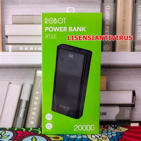 Jual Powerbank Robot 20000mah Rt22 Dual Port Input And Output Original