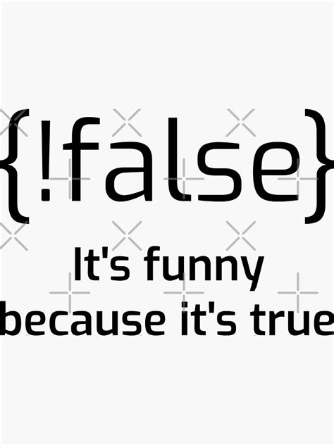 Funny False Programming Joke I Sticker By Lemon Pepper Redbubble