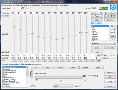 Peace Equalizer User Interface For Equalizer Apo Untuk Windows Unduh