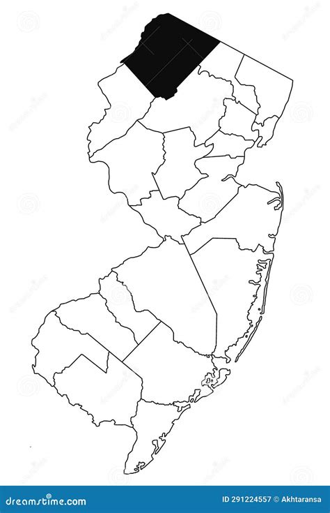 Map Of Sussex County In England On White Background Single County Map