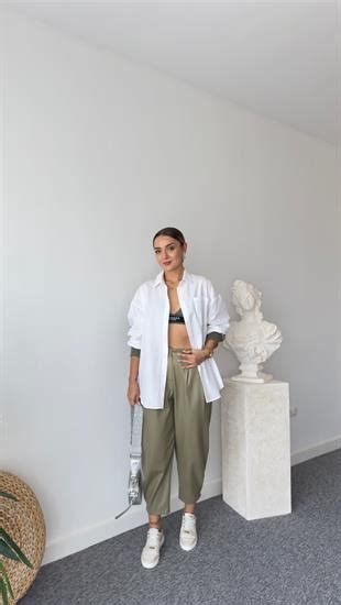 Tws Model Sırt Haki Paraşütlü Gömlek