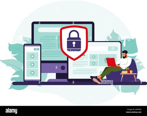 Concept Of Protecting Computer Data General Data Security Personal Information Protection