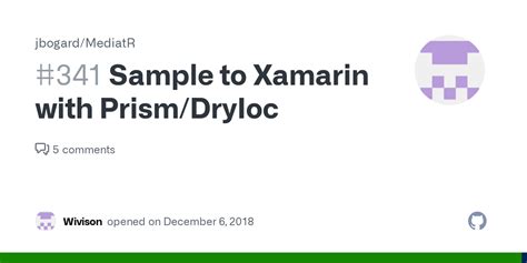 Sample To Xamarin With Prism DryIoc Issue 341 Jbogard MediatR GitHub