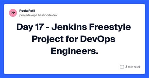 Pooja Patil On Linkedin Day 17 Jenkins Freestyle Project For Devops